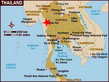 Mae Sot (Tailandia) Información , mapa , como llegar y que ver